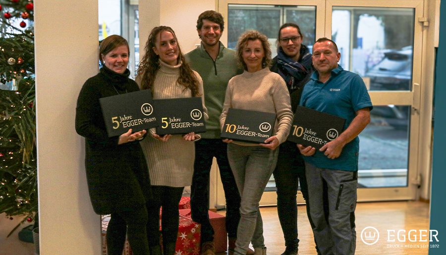 EGGER Druck + Medien ehrt Jubilare